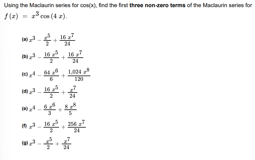 Maclaurin Series Of E^Cosx _ MacLaurin Series of Trigonometric function ...