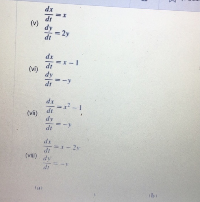 Solved Eight systems of differential equations and four | Chegg.com