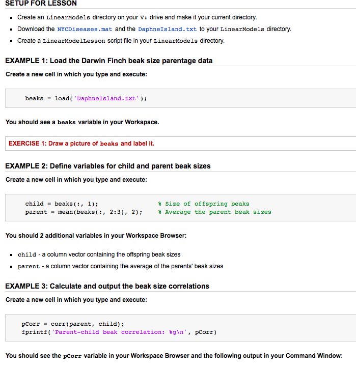 SETUP FOR LESSON Create an LinearModels directory on | Chegg.com