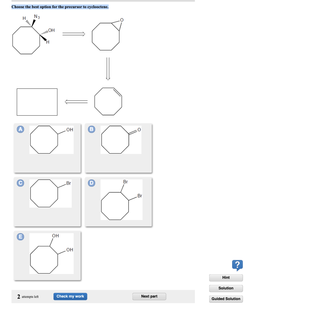 Solved Choose the best option for the precursor to | Chegg.com