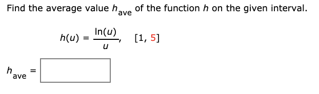 Solved Find the average value fave of the function f on the | Chegg.com