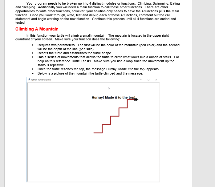 Solved #Python #For this lab, your turtle will go on a | Chegg.com