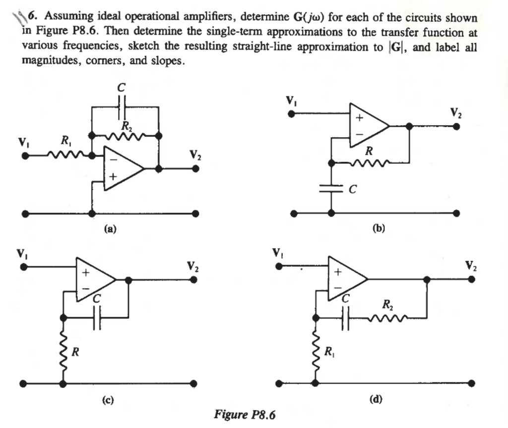 Solved 6. Assuming ideal operational amplifiers, determine | Chegg.com