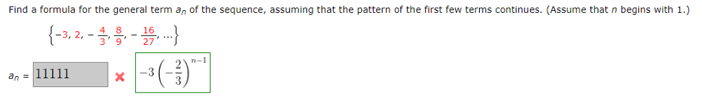 Solved Find a formula for the general term an of the | Chegg.com