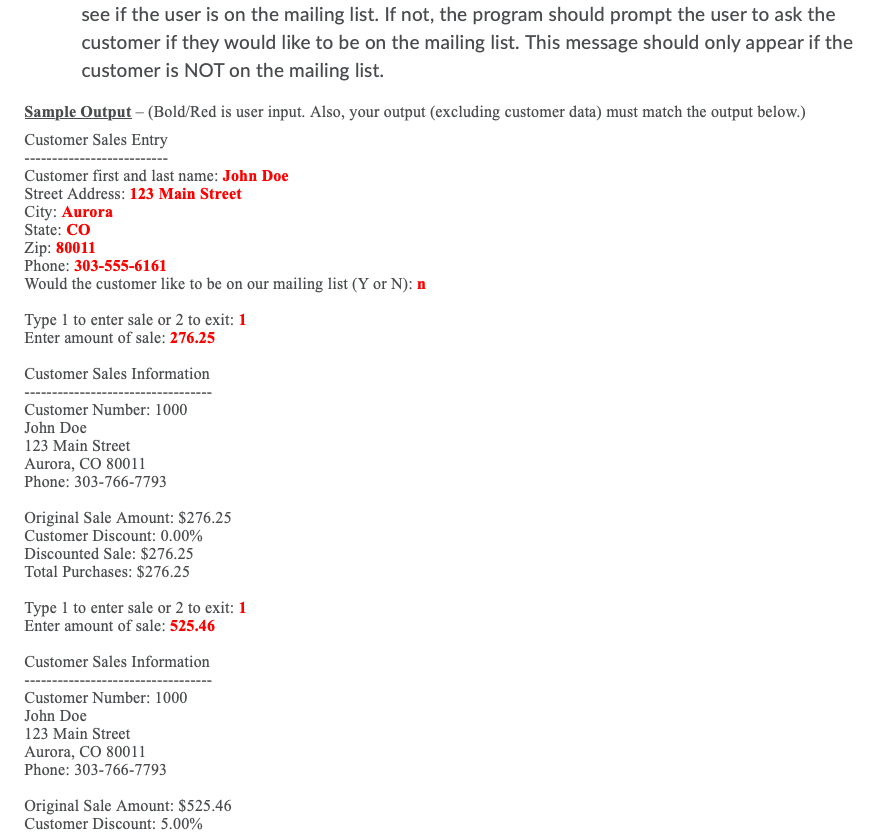 Solved Instructions Design a class named Person Data with | Chegg.com