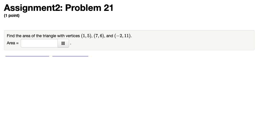 Solved Assignment2: Problem 21 (1 point) Find the area of | Chegg.com