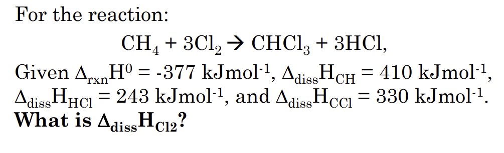 Solved For the reaction: CH4+3Cl2→CHCl3+3HCl Given | Chegg.com