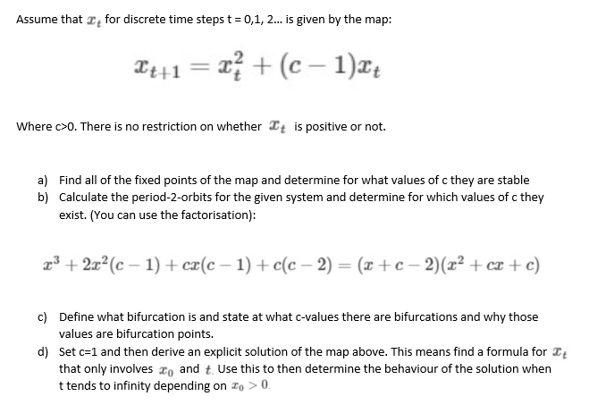 Assume that 2+ for discrete time steps t = 0,1, 2... | Chegg.com