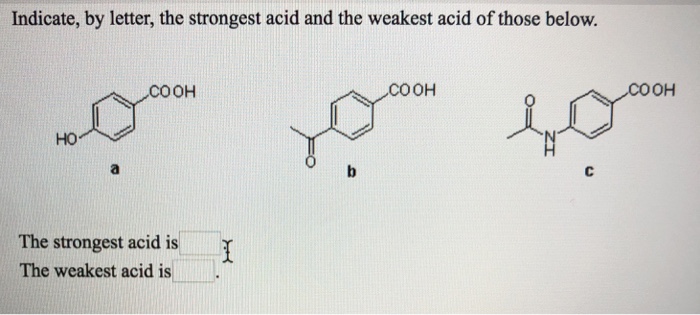 Solved Arrange the following carboxylic acids in order of | Chegg.com