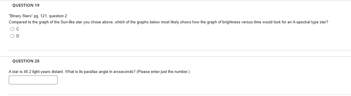 Solved "Binary Stars" pg. 121, question 2 Compared to the | Chegg.com