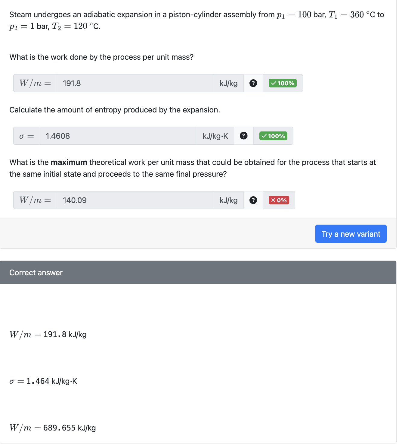 Solved Steam undergoes an adiabatic expansion in a | Chegg.com