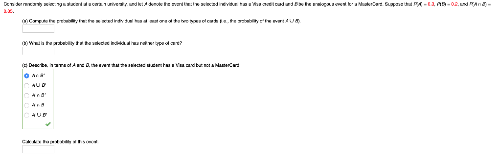 Solved Consider randomly selecting a student at a certain | Chegg.com
