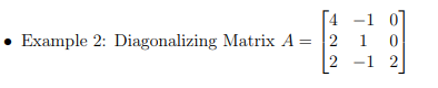 Solved \r\n\\( A=\\left[\\begin{array}{ccc}4 & -1 & 0 \\\\ 2 | Chegg.com