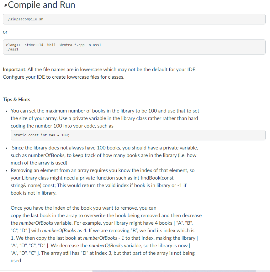 Solved Write A C Class With Separate H And Cpp File Use 2605