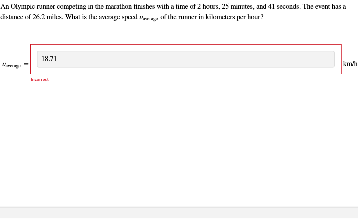 Solved An Olympic runner competing in the marathon finishes | Chegg.com