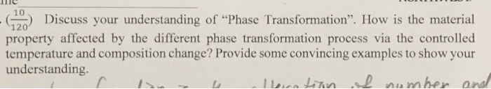 Solved 10 120 property affected by the different phase | Chegg.com
