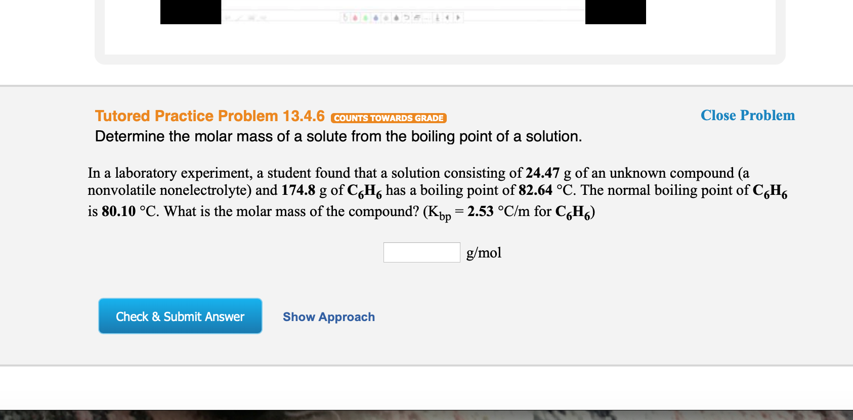 Solved Close Problem Tutored Practice Problem 13.4.5 COUNTS | Chegg.com