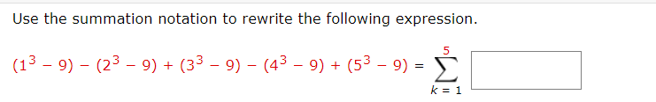Solved Use the summation notation to rewrite the following | Chegg.com
