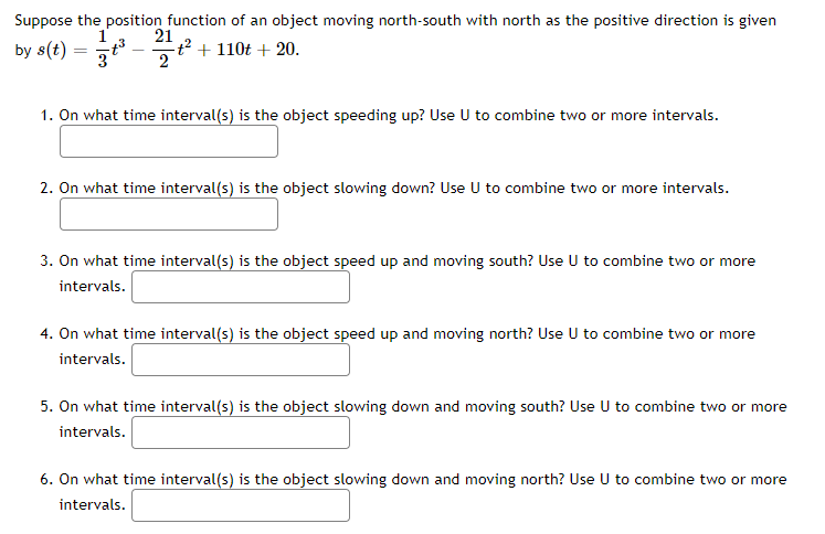 Solved Suppose the position function of an object moving | Chegg.com