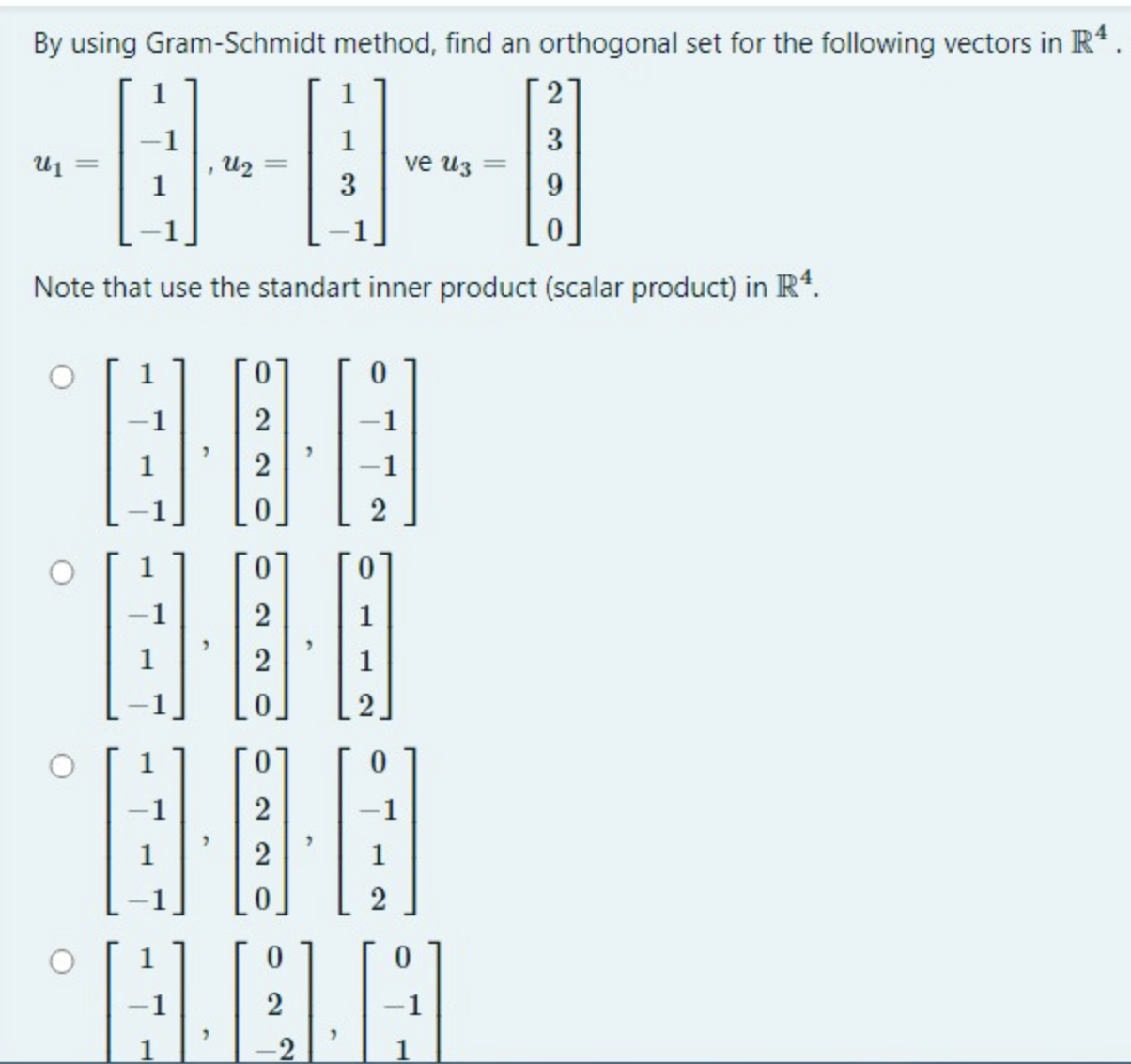 Solved By using Gram-Schmidt method, find an orthogonal set | Chegg.com
