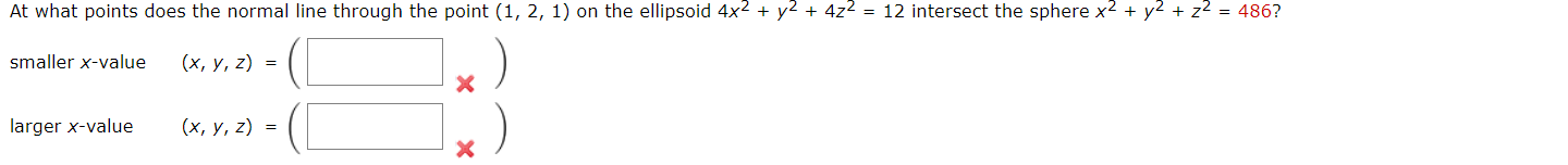 Solved At what points does the normal line through the point | Chegg.com