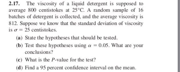 Solved The viscosity of a liquid. Answer all parts to the | Chegg.com