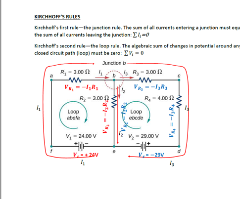 KIRCHHOFF'S RULES Kirchhoff's first rule—the junction | Chegg.com