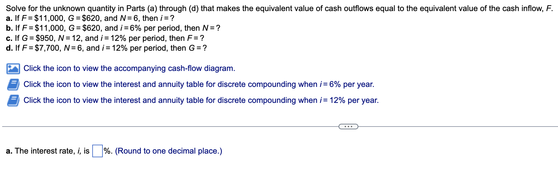 Solve for the unknown quantity in Parts (a) through | Chegg.com