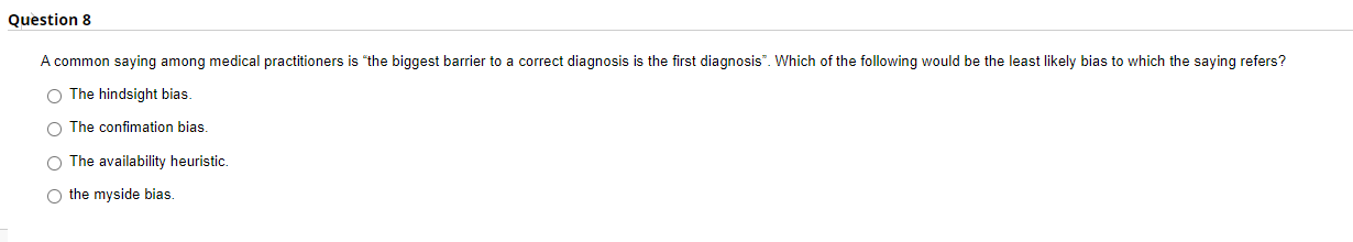 A common saying among medical practitioners is "the | Chegg.com