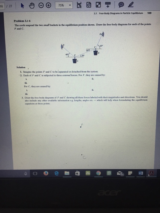 Solved The cords suspend the two small buckets in the | Chegg.com
