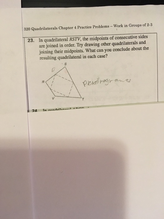 Solved 320 Quadrilaterals Chapter 4 Practice Problems- Work | Chegg.com