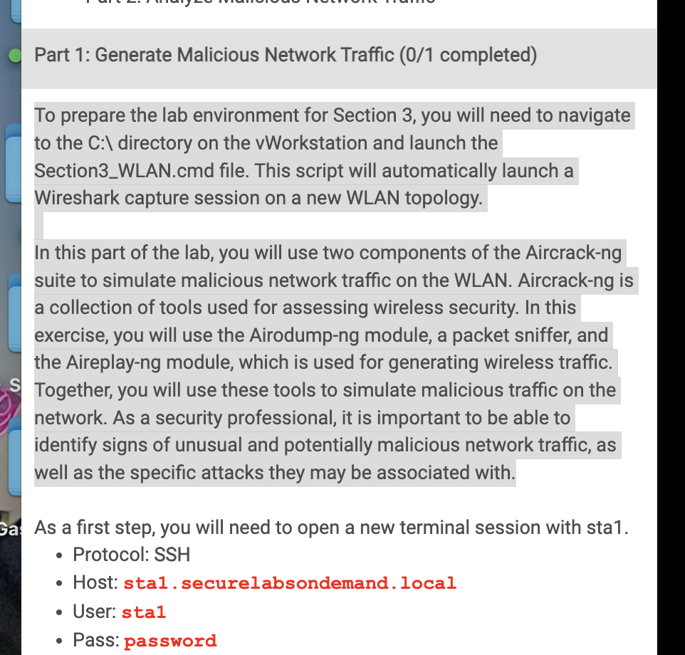 Solved Part 1 Generate Malicious Network Traffic 01