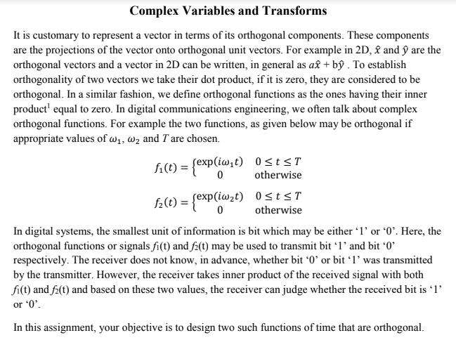 Solved Complex Variables and Transforms It is customary to | Chegg.com