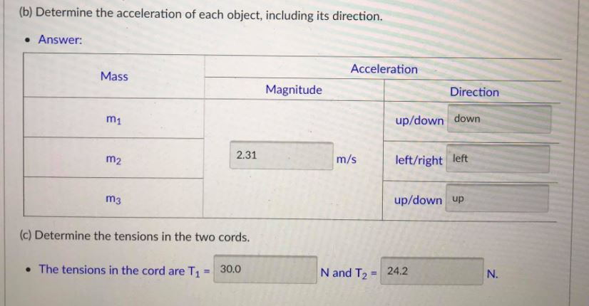 Solved Three objects are connected on a table as shown in | Chegg.com