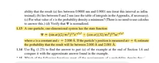 Solved ability that the result (a) lies between 0.9000 nm | Chegg.com
