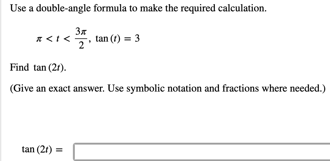 Solved Use a double-angle formula to make the required | Chegg.com
