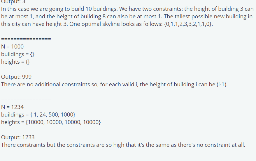 3. Max Height You want to build N new buildings. The | Chegg.com