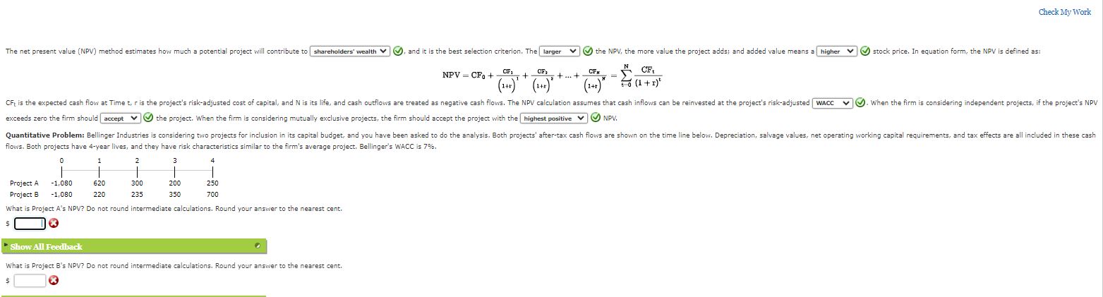 Solved The net present value (NPV) ﻿method estimates how | Chegg.com