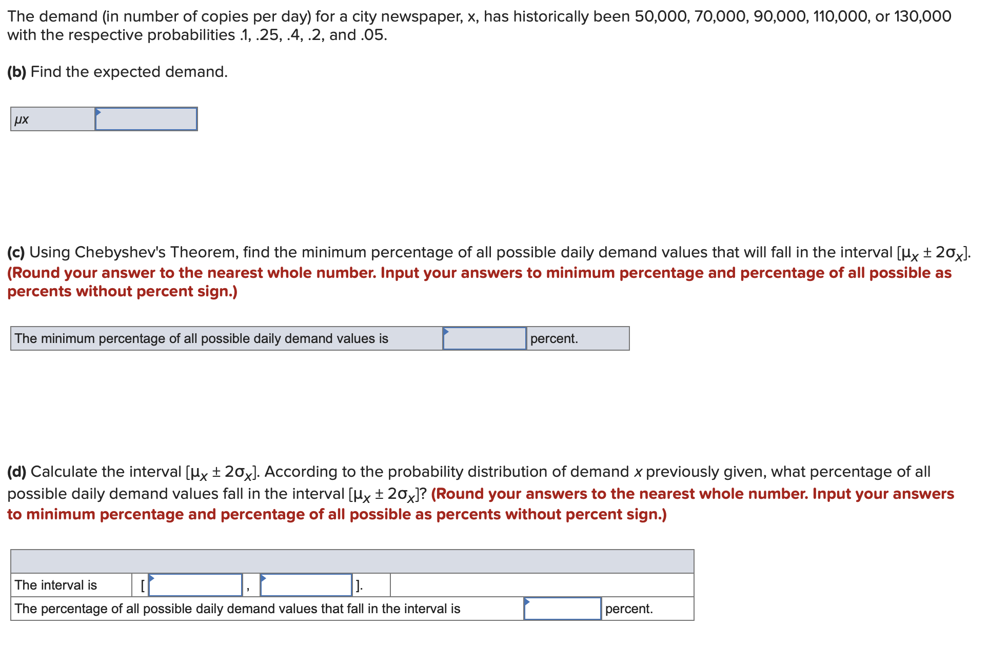 Solved The demand (in ﻿number of ﻿copies per day) ﻿for a | Chegg.com
