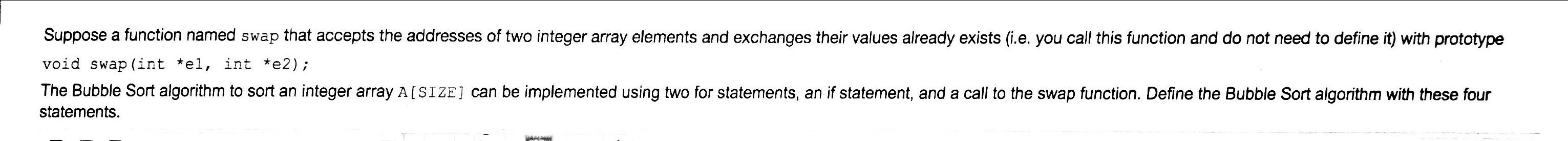 Solved Suppose a function named swap that accepts the | Chegg.com