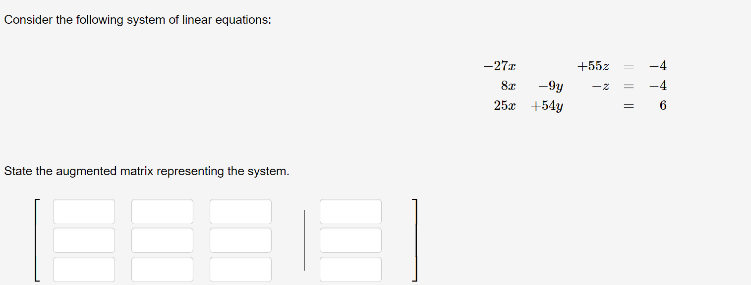Solved Consider the following system of linear equations: | Chegg.com