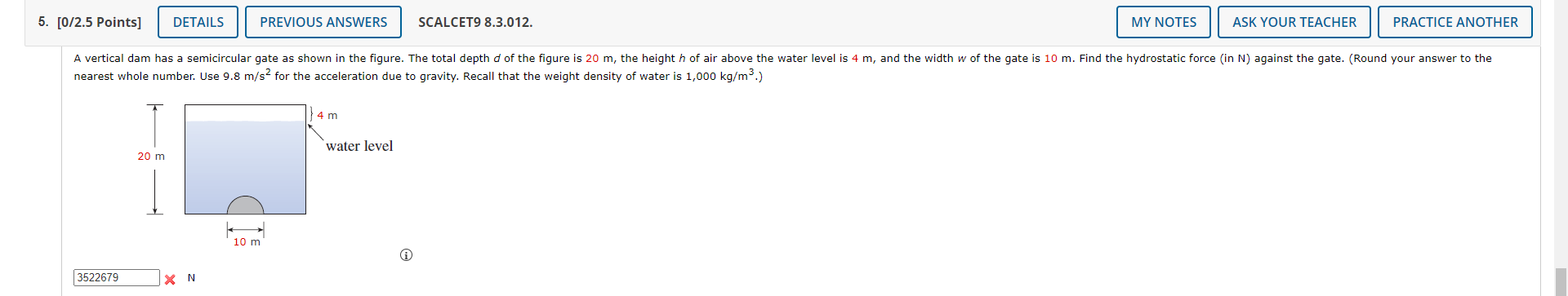Solved nearest whole number. Use 9.8 m/s2 for the | Chegg.com