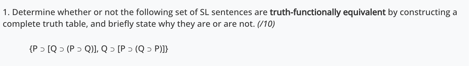 1. Determine whether or not the following set of SL | Chegg.com