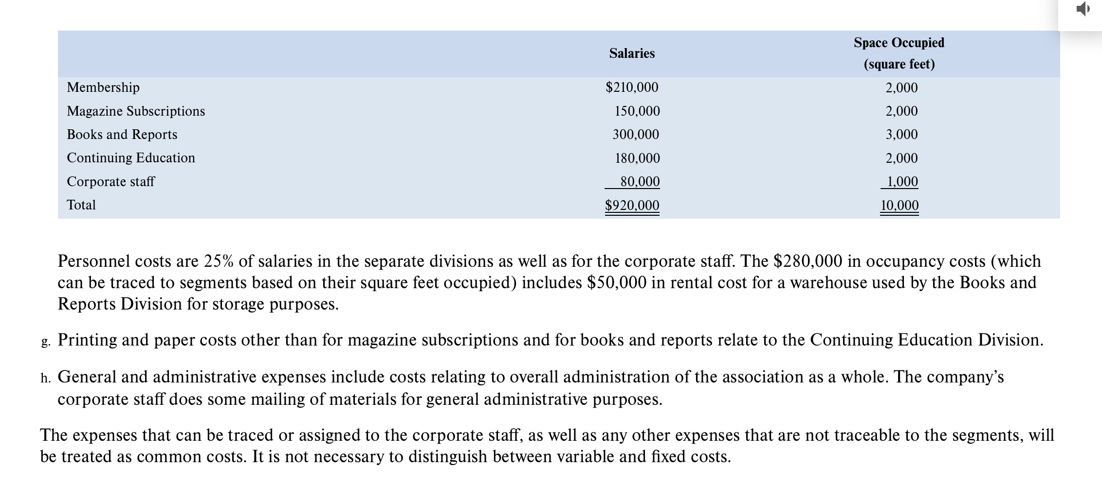Solved CASE 4-30 Service Organization; Segment Reporting | Chegg.com
