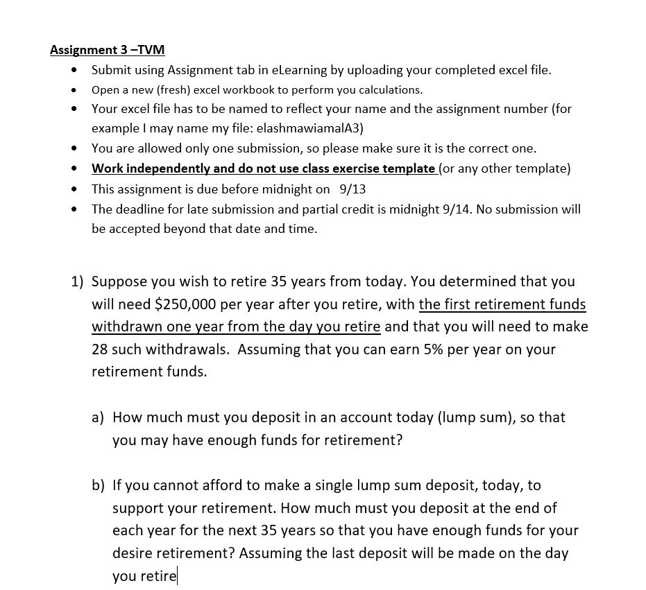 Solved Assignment 3-TVM Submit using Assignment tab in | Chegg.com