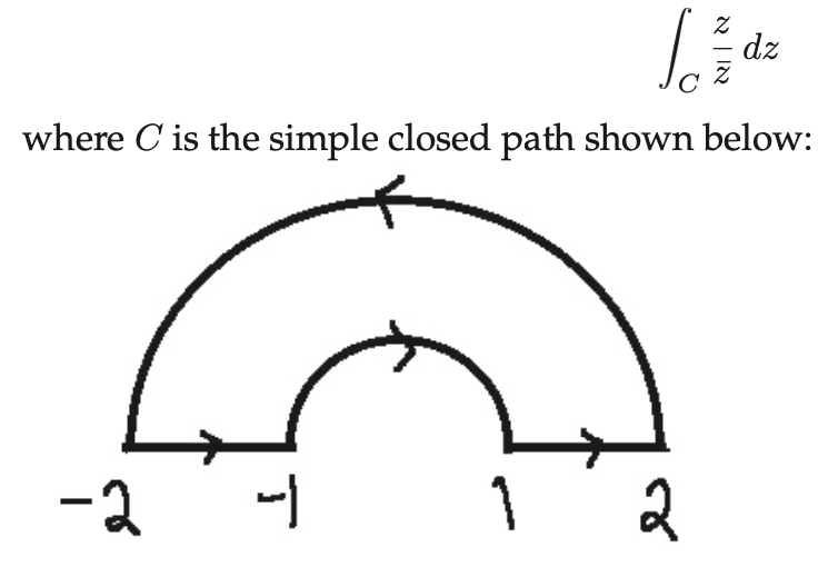 Solved 100 dz where C is the simple closed path shown below: | Chegg.com