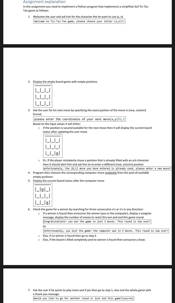 Solved Assignment explanation In this assignment you need to | Chegg.com