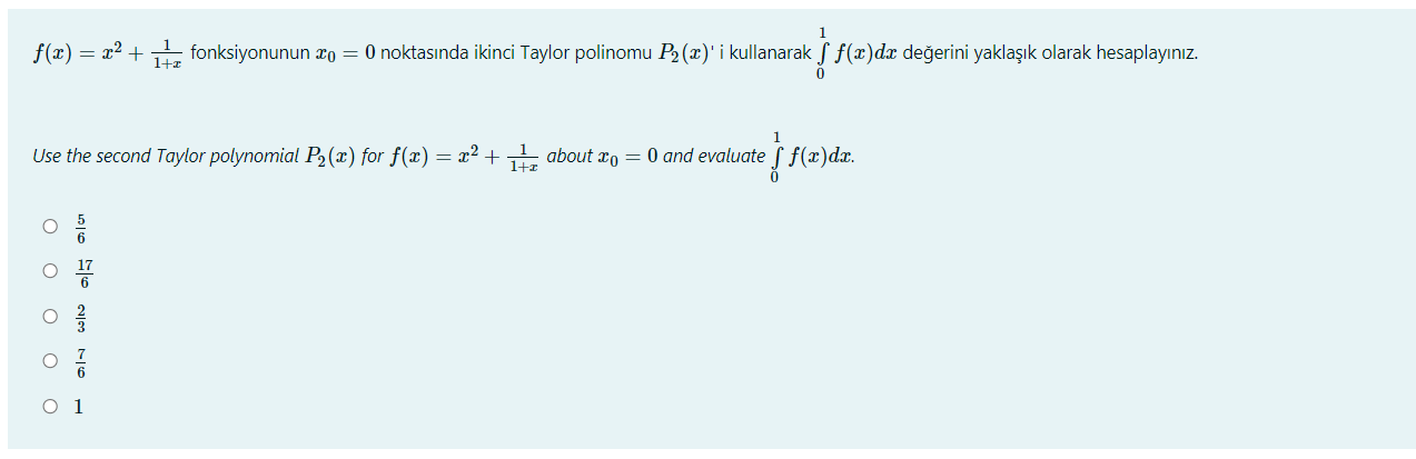 Solved f(x) = x2 + 1+2 fonksiyonunun 20 = 0 noktasında | Chegg.com