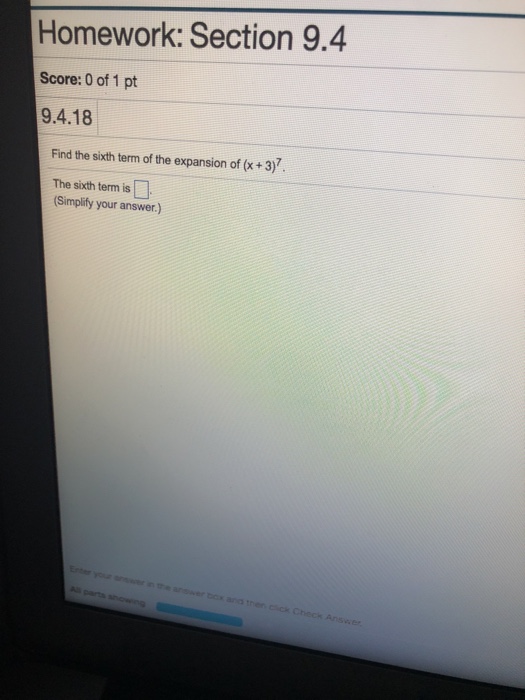 Solved Homework Section 9 4 Score 0 Of 1 Pt 9 4 18 Find