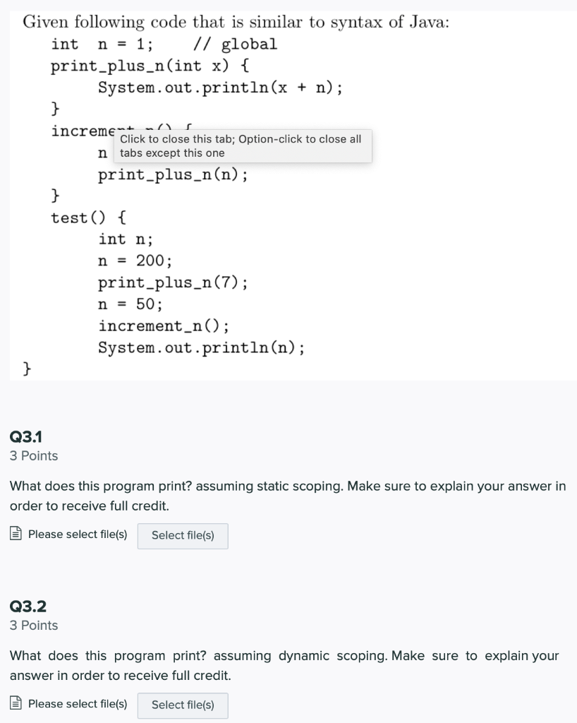 Solved Given Following Code That Is Similar To Syntax Of 6988